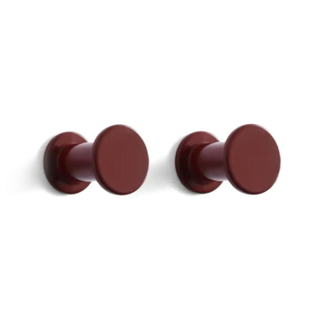 HAY – Bolt Hook Set of 2, Red – Kitchen & Living